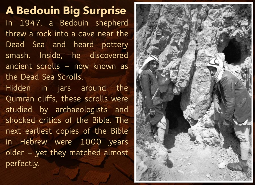 The Dead Sea Scrolls – Nathan and Hazel – Free Bible Tours & Home Ed.